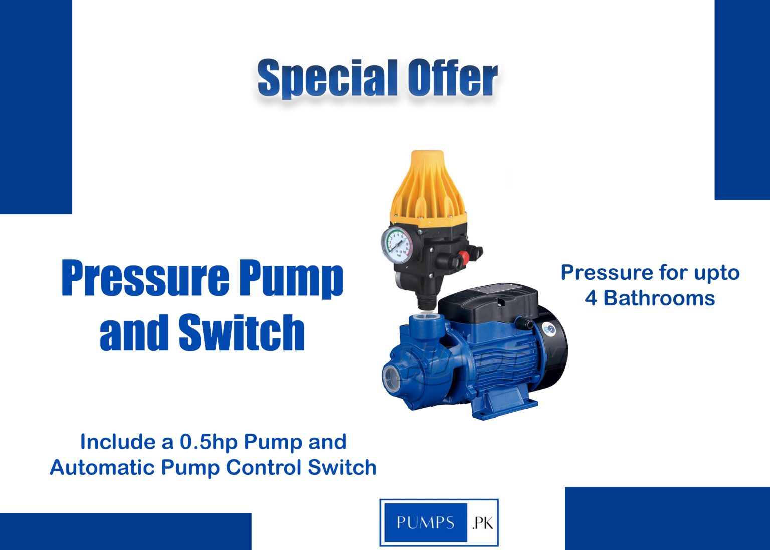 Pressure Pump and Switch Set (Special Offer) - Pumps.pk